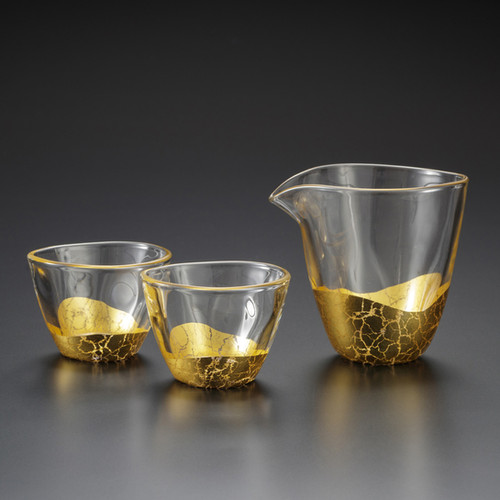 Hakuichi Gold Leaf Sake Glass Set | IPPIN PROJECT