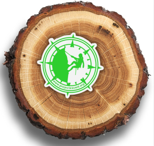 Rappelling Clear Sticker | project-ascent