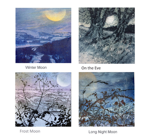 Full Moon cards - Pack of 4 | rachel-sargent