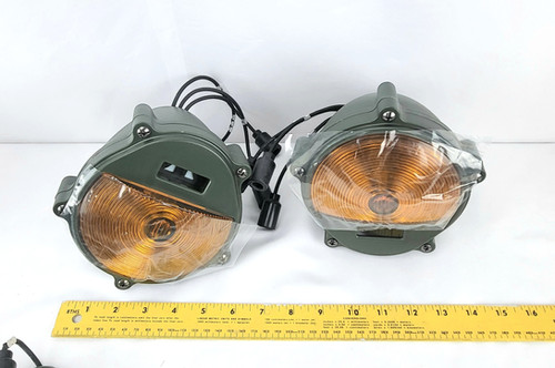 2 Humvee HMMWV Front Amber Turn Signal lights 24V for M998 M1152 ...