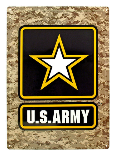 US Army Camo Metal Sign | Dansmotorpool