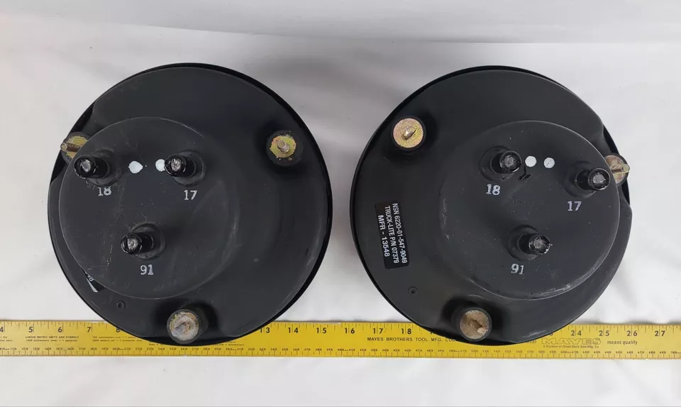 Pair of Military 24v LED Headlight Truck Humvee HMMWV M35A2 A3 M35 M939 ...