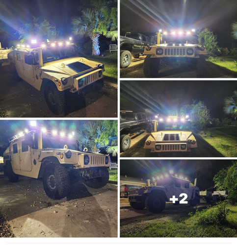 IBIS TEK LED Light Bar Kit w/ Motorized Search Lights MILITARY HMMWV ...