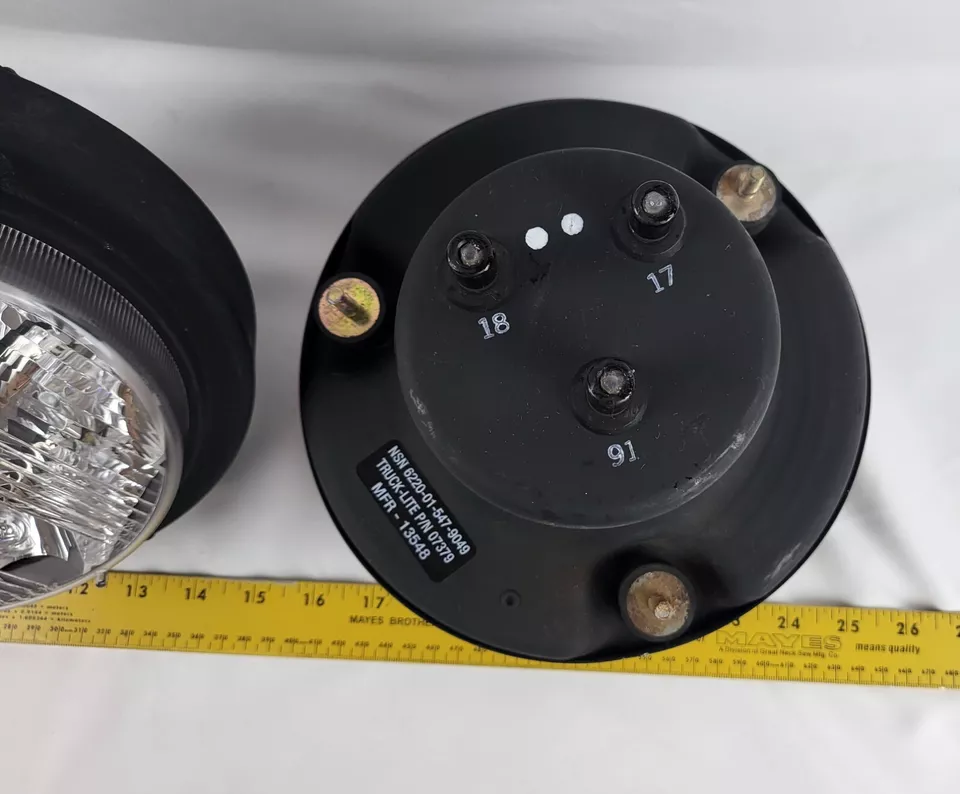 Pair of Military 24v LED Headlight Truck Humvee HMMWV M35A2 A3 M35 M939 ...