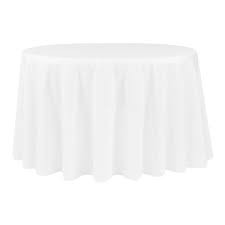 120" Round White Linen Tablecloth | Little Spoon Hire