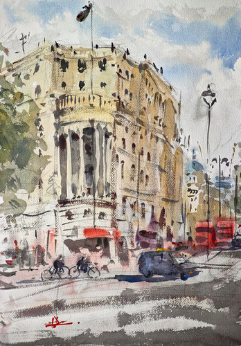 On the Roundabout, Trafalgar Square, London | Maxpanksart