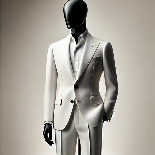 DMC Standard Classic White Suit with Peak Lapel | The Dapper Men Co.