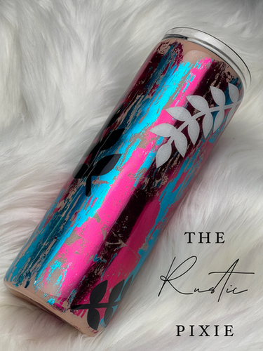 Foil Leaves 20oz Skinny Tumbler | The Rustic Pixie