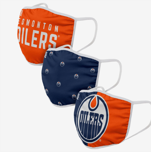 Edmonton Oilers 3 PACK FACE MASKS (Adult) | VancitysportsShop