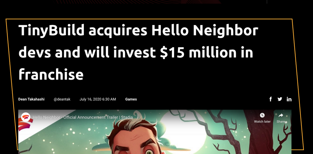 tinyBuild acquires the team behind Hello Neighbor