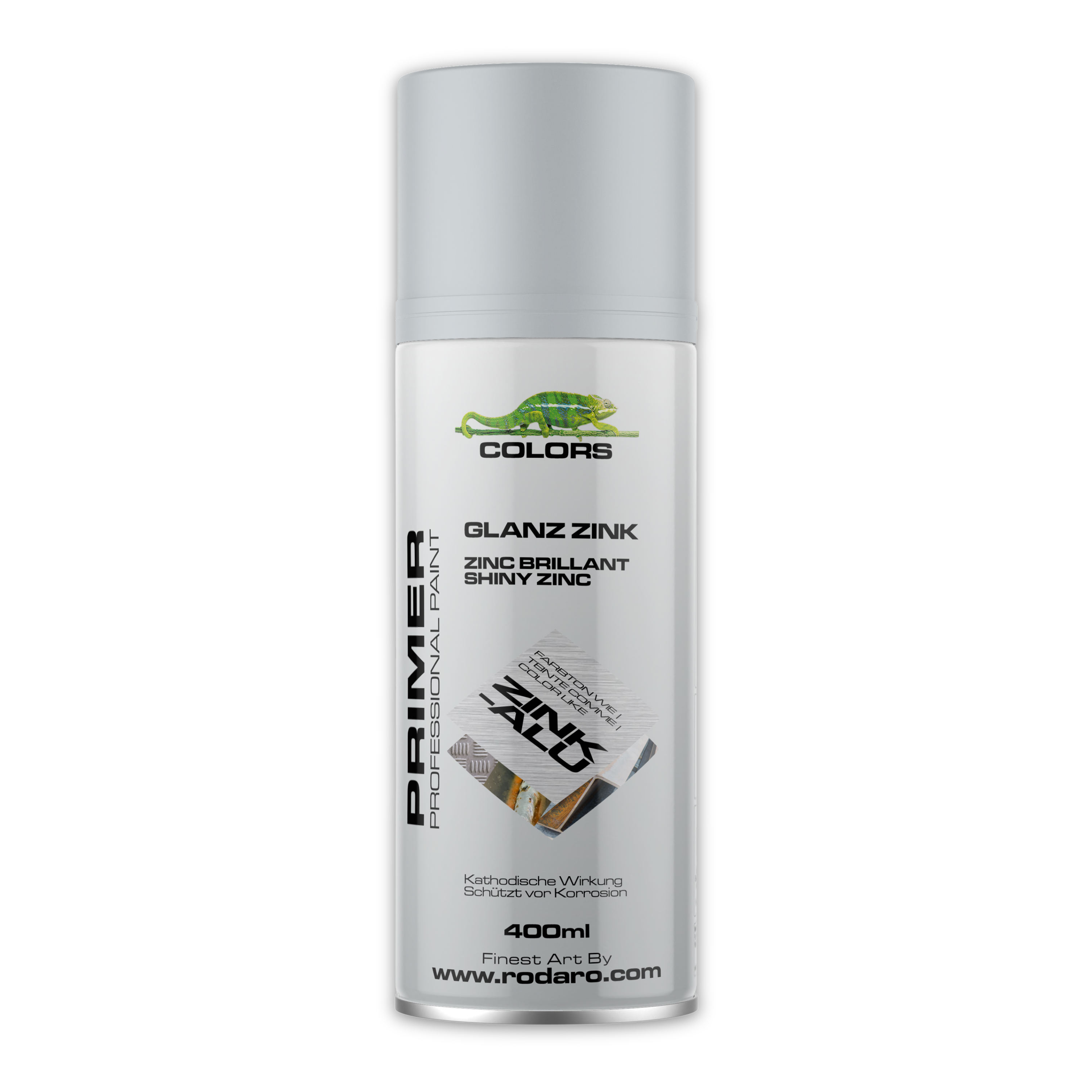 COLORS Shiny Zinc, 400ml spray can | Rodaro Germany