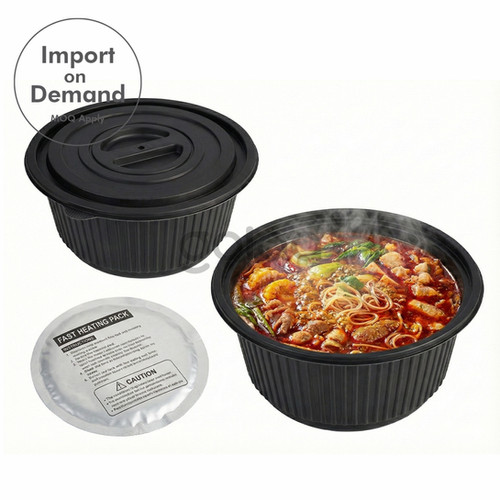 Disposable Self-Heating Food-Grade PP Round Takeaway Box for Hot Pot ...