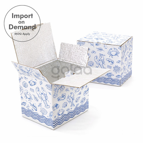Custom Printed Insulated Corrugated Shipping Box for Food, Meat ...