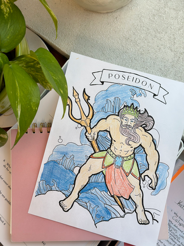 Greek Mythology Coloring Pages: Set of 4 | Odysseus, Circe, Cyclops ...