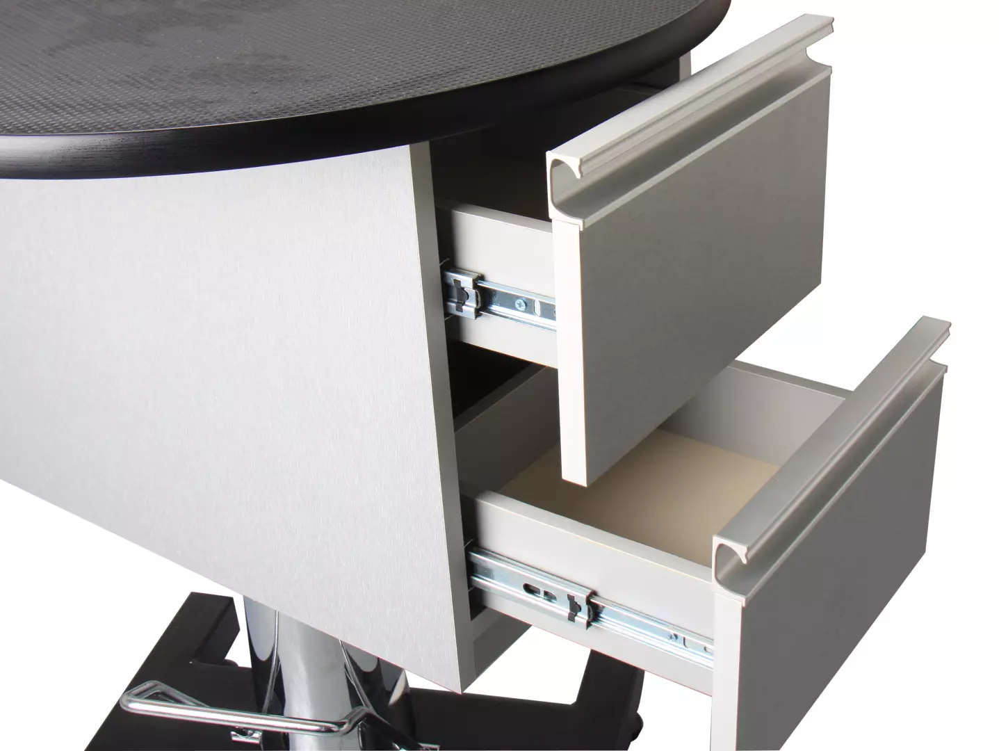Round Rotational Hydraulic Grooming Table with Cabinet | K9Reproduction