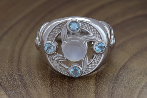 Silver Dumbledore Wizard Ring | Magus Gems