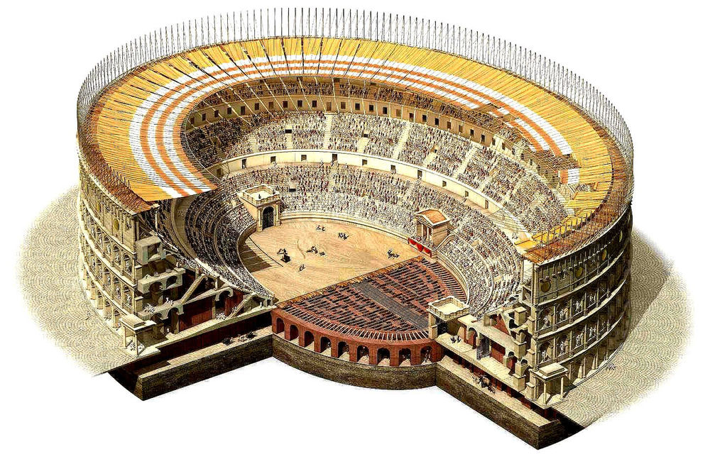 The Colosseum build for the people, with a death-roll of 50,000 lives.