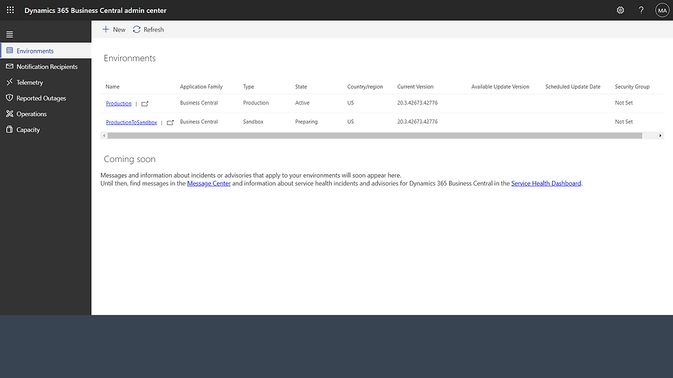 Breaking Down the Business Central Admin Center