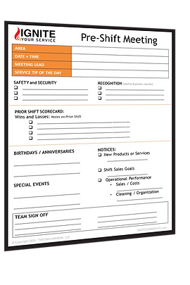Pre-Shift Huddle | Ignite Your Service