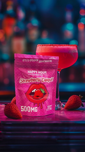 Happy Hour Gummies 500mg - Strawberry Daiquiri | Alpha Medic