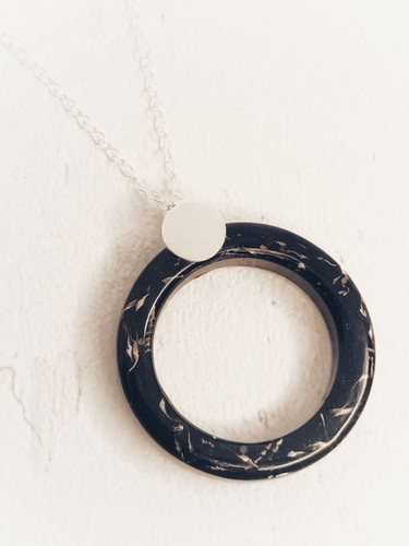 Silver Shards Large Circle Pendant | Perthshire Artisans