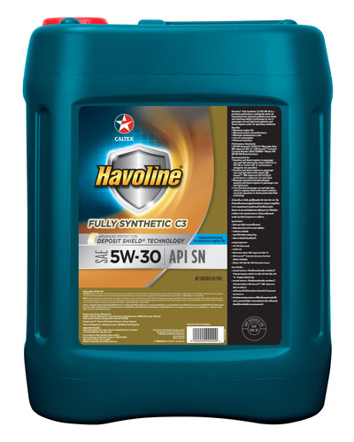 Havoline Fully Synthetic C3 SAE 5W-30 Synthetic Engine Oil.