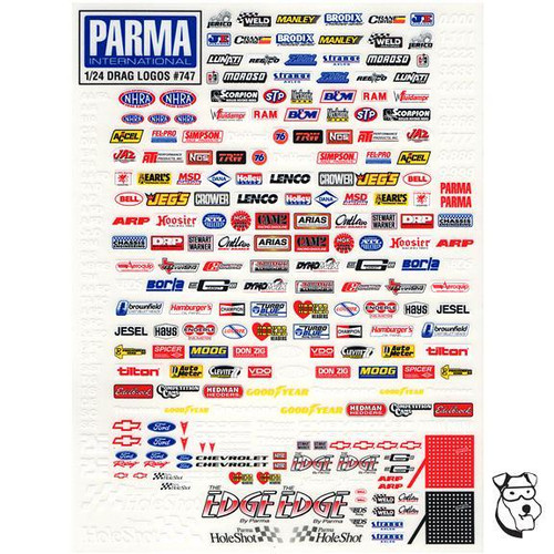 PAR-0747 1/24 Parma Drag Racing Sponsors Decals | Mrslotcar