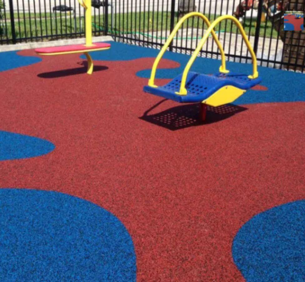Pour-In-Place (PIP) rubber surfacing from SYNLawn of NE Ohio