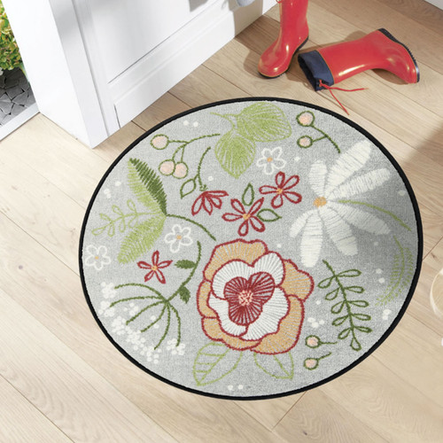 Salonloewe Floor Mat Design - Stitch Flowers Round (85cm) | Flaming ...