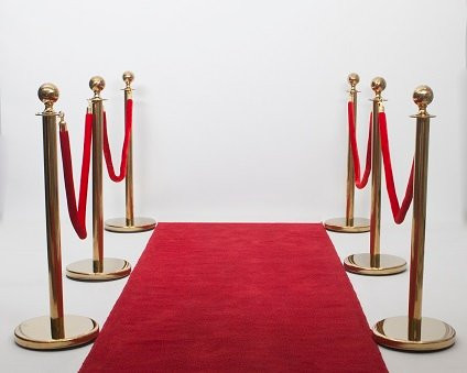 Gold Bollards and Red Carpet Package | Wow Weddings Hire