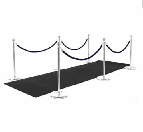 Silver Bollards and Carpet Package | Wow Weddings Hire