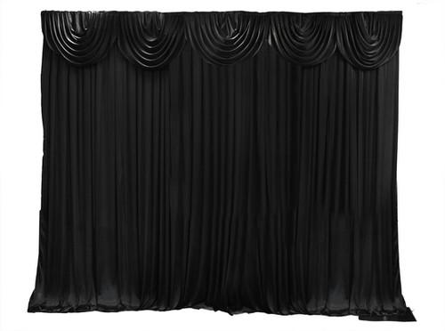 Black Satin / Silk Backdrop with or without swag 6M by 3m | Wow ...