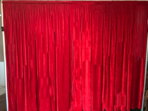 Red Velvet Backdrop 2m by 3m | Wow Weddings Hire