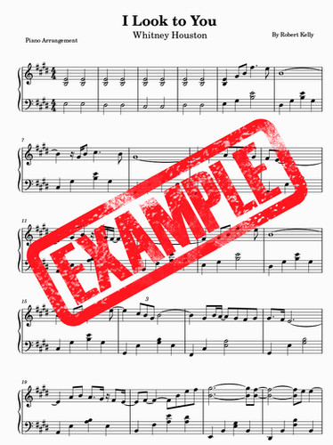 Whitney Houston - I Look to You Sheet Music | Piano Go Life