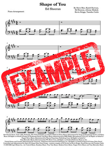 Ed Sheeran - Shape Of You Sheet Music | Piano Go Life
