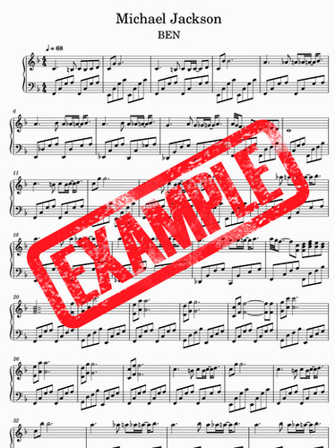 Michael Jackson - Ben Sheet Music | Piano Go Life
