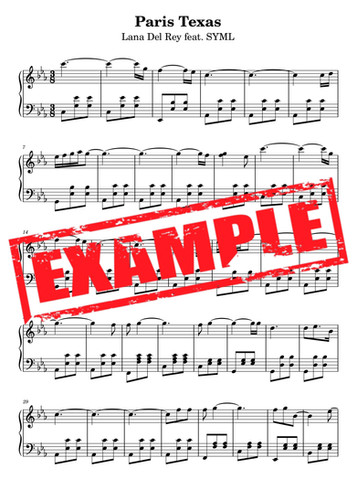 Lana Del Rey - Paris, Texas Sheet Music | Piano Go Life
