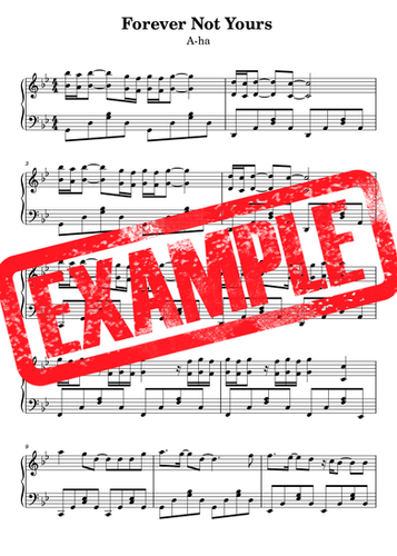 A-ha – Forever Not Yours Sheet Music | Piano Go Life