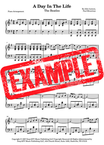 The Beatles - A Day In The Life Sheet Music | Piano Go Life