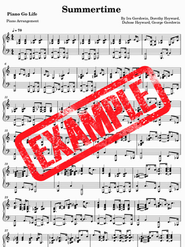 George Gershwin - Summertime Sheet Music | Piano Go Life