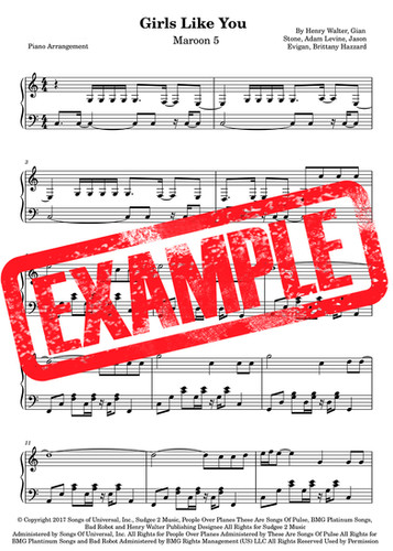 Maroon 5 - Girls Like You Sheet Music | Piano Go Life