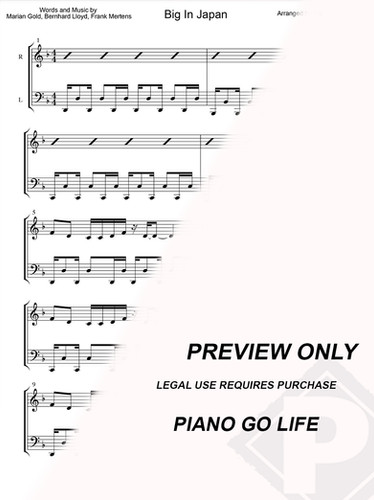 Alphaville - Big in Japan Sheet Music | Piano Go Life
