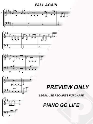 Michael Jackson - Fall Again Sheet Music | Piano Go Life