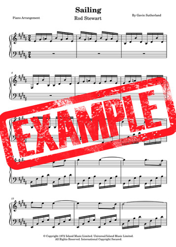 Rod Stewart - Sailing Sheet Music | Piano Go Life