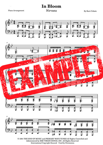 Nirvana - In Bloom Sheet Music | Piano Go Life