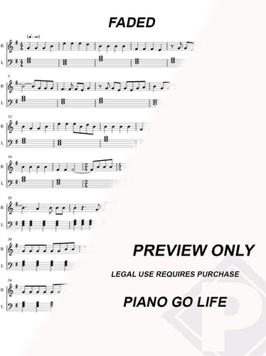 Alan Walker - Faded Sheet Music | Piano Go Life