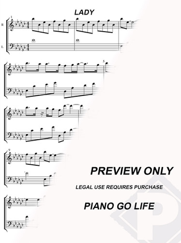 Kenny Rogers - Lady Sheet Music | Piano Go Life