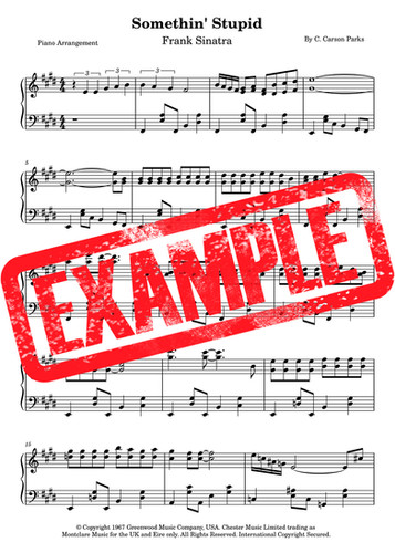 Frank Sinatra - Somethin' Stupid Sheet Music | Piano Go Life