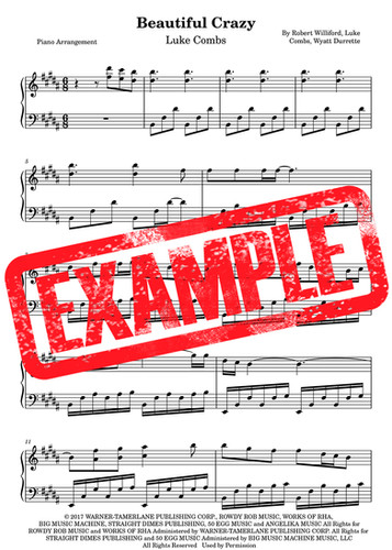 Luke Combs - Beautiful Crazy Sheet Music | Piano Go Life