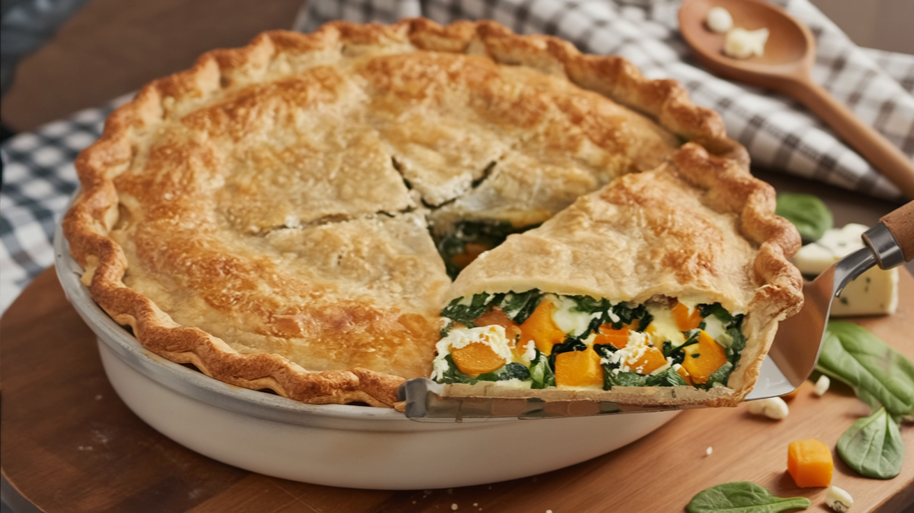 Butternut Squash and Spinach Pie | Chewed Up